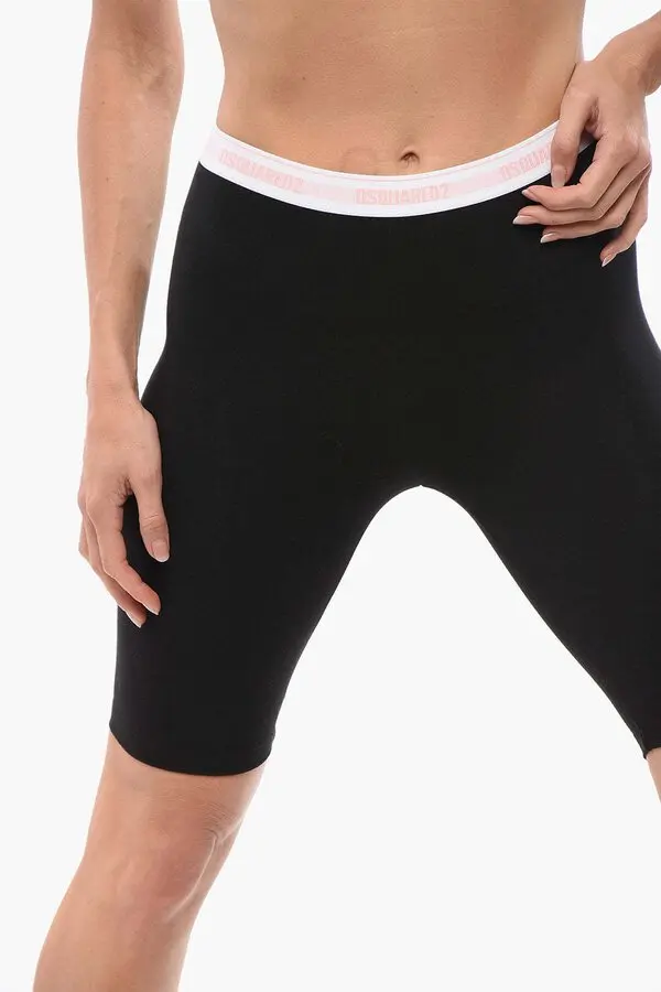 Dsquared2 Cycling Leggings With Logo Elastic