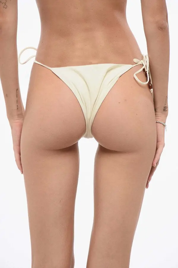 Magda Butrym Side-tie Bikini Bottom With Decorative Beads