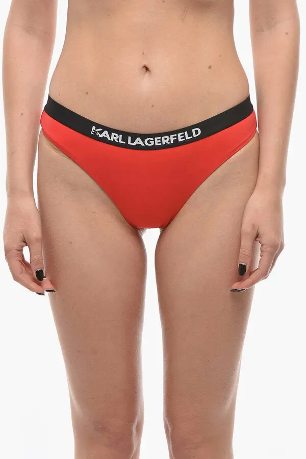 Karl Lagerfeld Sport Logo Elastic Waistband Bikini Briefs
