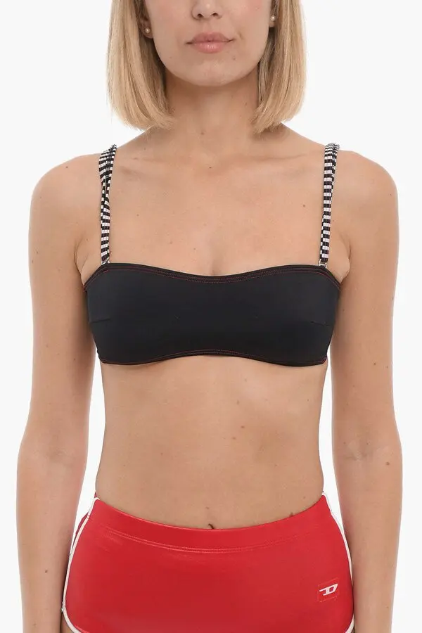 DIESEL® Bandeau Bikini Top With Striped Straps