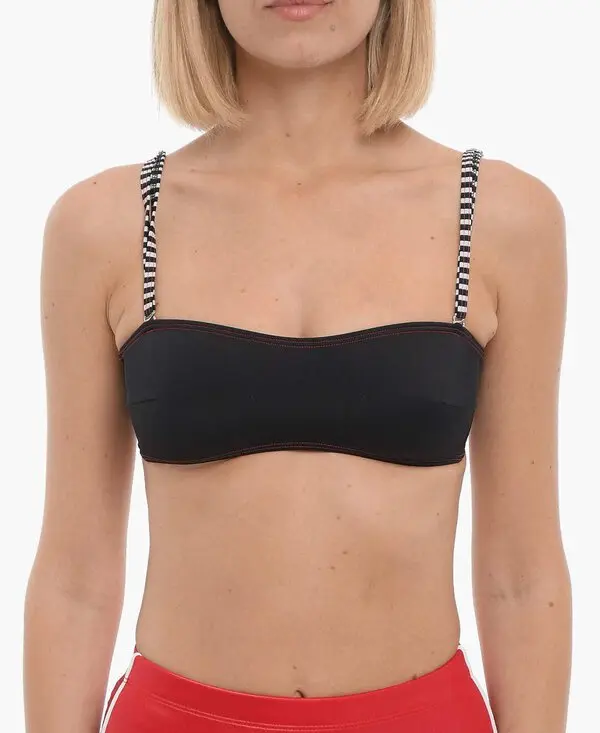 DIESEL® Bandeau Bikini Top With Striped Straps