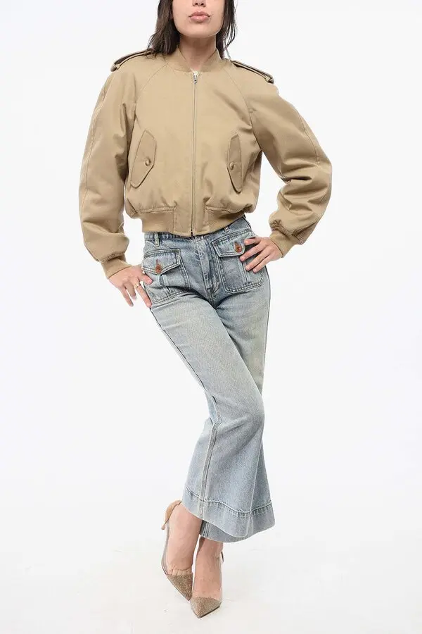 Moschino Cropped Two-pocket Bomber Jacket