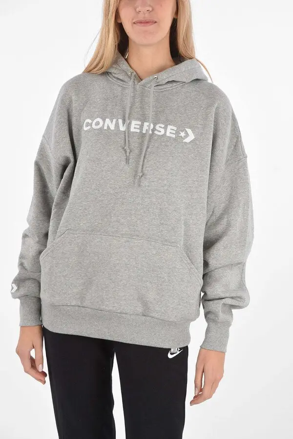 CONVERSE Embroidered Logo-print Hoodie
