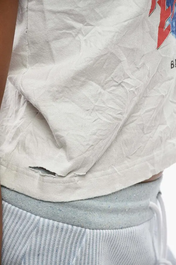 Balenciaga Cropped-fit Crewneck T-shirt