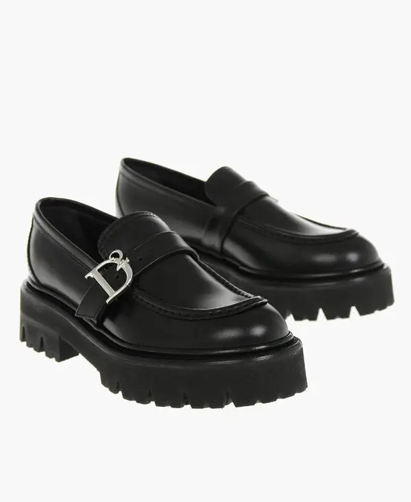Dsquared2 Monogram-detail Flat Loafers
