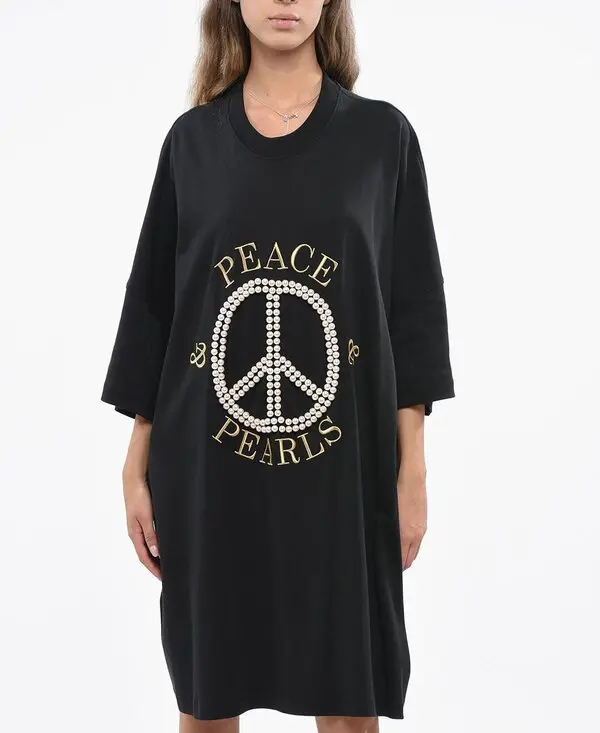 Moschino Oversized Beaded T-shirt Dress
