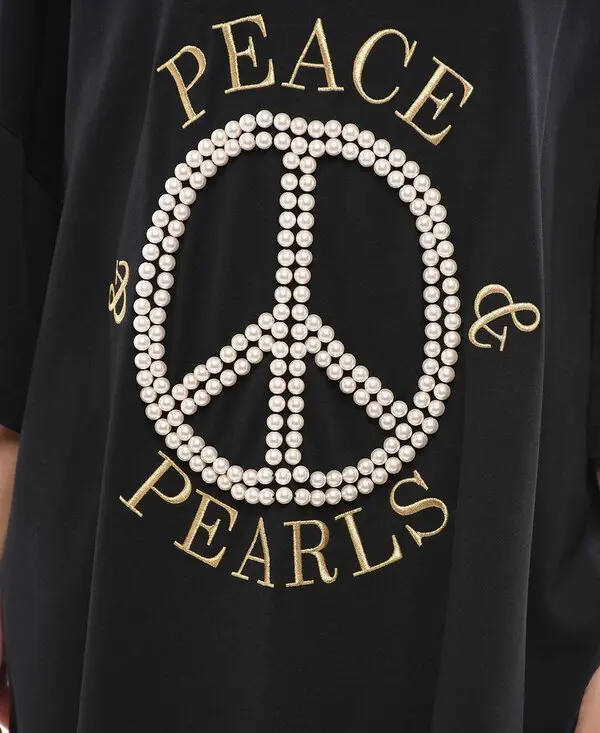 Moschino Oversized Beaded T-shirt Dress