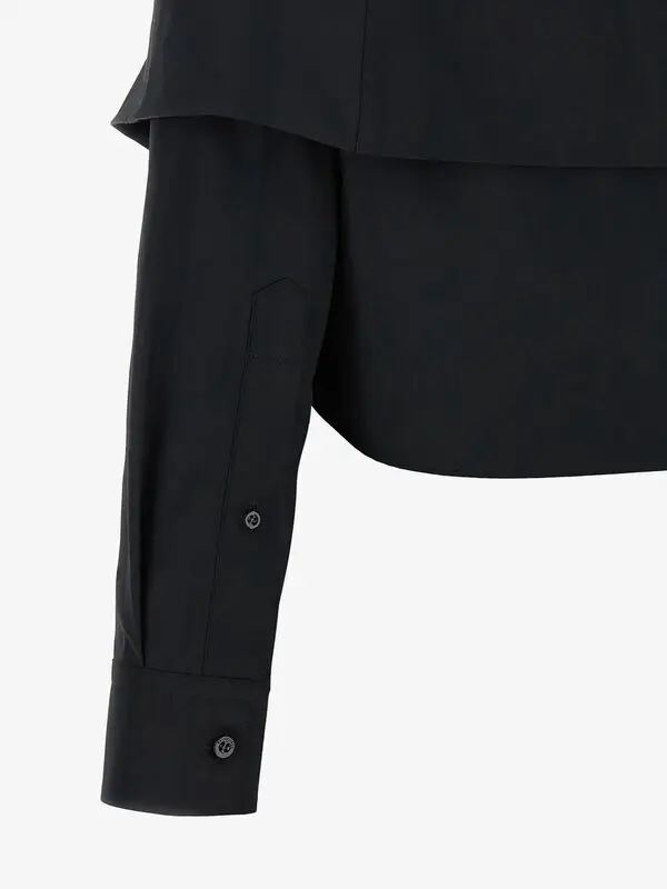 Balenciaga Off-the-shoulder Cropped Shirt