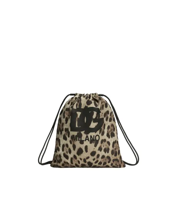 Dolce & Gabbana Leopard-print Logo Backpack - Black