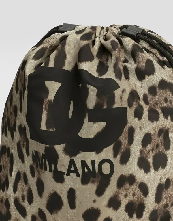 Dolce & Gabbana Leopard-print Logo Backpack