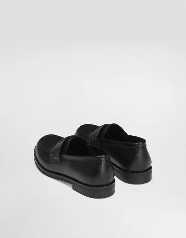 Dolce & Gabbana Logo-plaque Leather Loafers