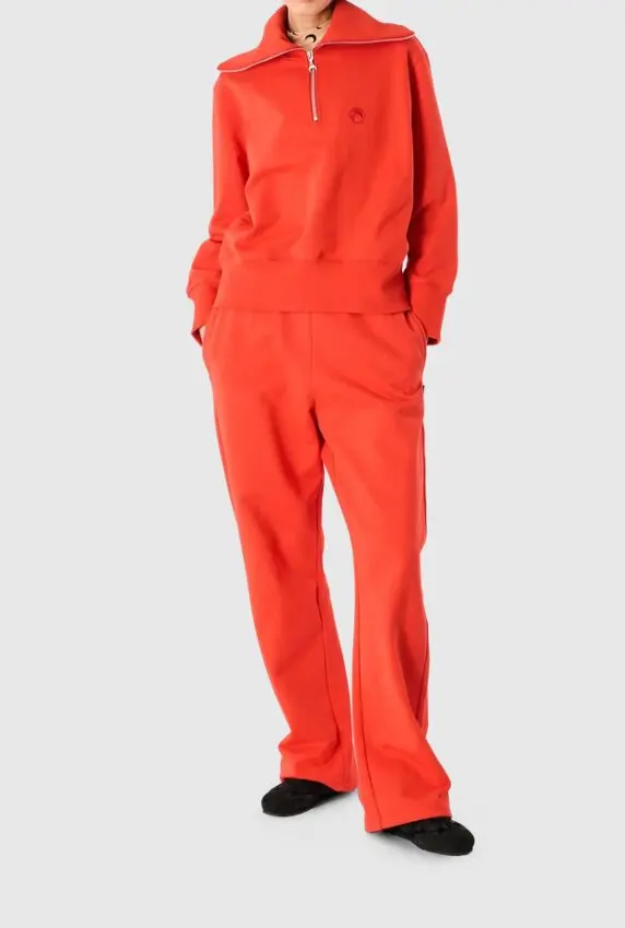 MARINE SERRE Half-zip Fleece Sweatshirt