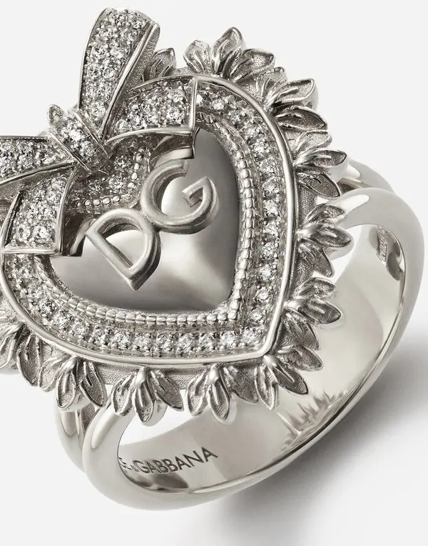 Dolce & Gabbana Devotion Ring 18kt White Gold And Diamonds