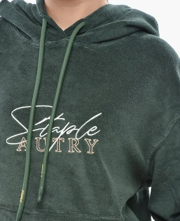 AUTRY Logo Embroidered Drawstring Hoodie