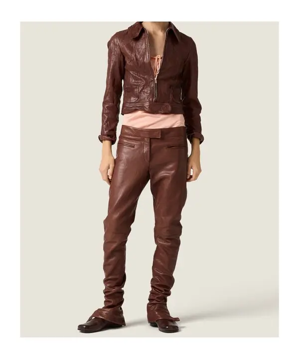 Miu Miu Leather Blouson Jacket