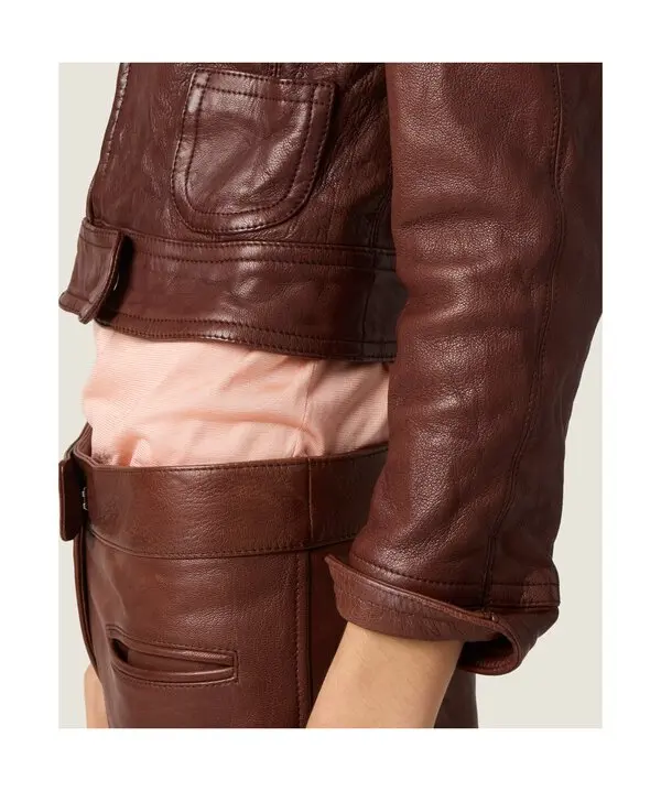 Miu Miu Leather Blouson Jacket