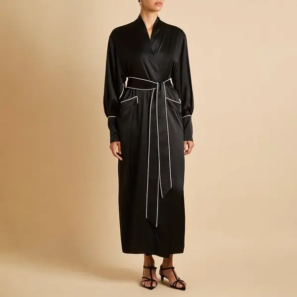 Olivia Von Halle Anya Robe - Black