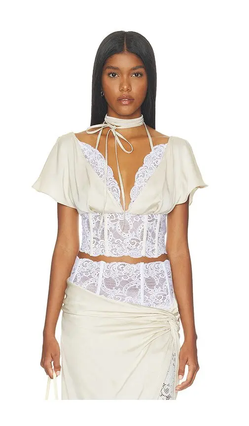 ANIYE RECORDS Juno Top In Cream