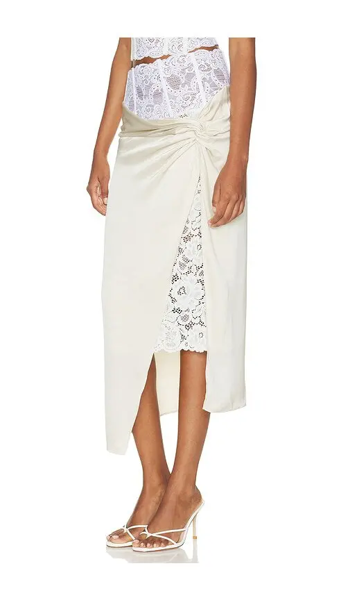 ANIYE RECORDS Juno Midi Skirt In Cream