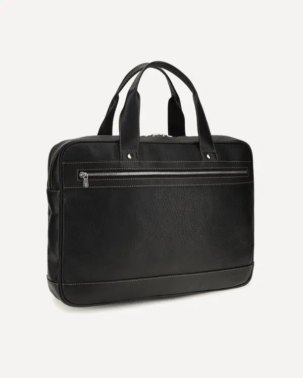 Brunello Cucinelli Grained Calfskin Zip-top Handbag