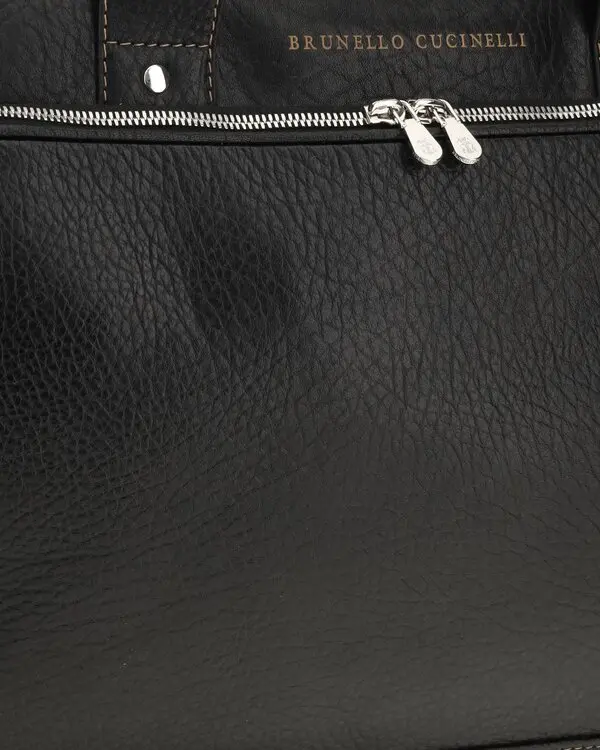 Brunello Cucinelli Grained Calfskin Zip-top Handbag