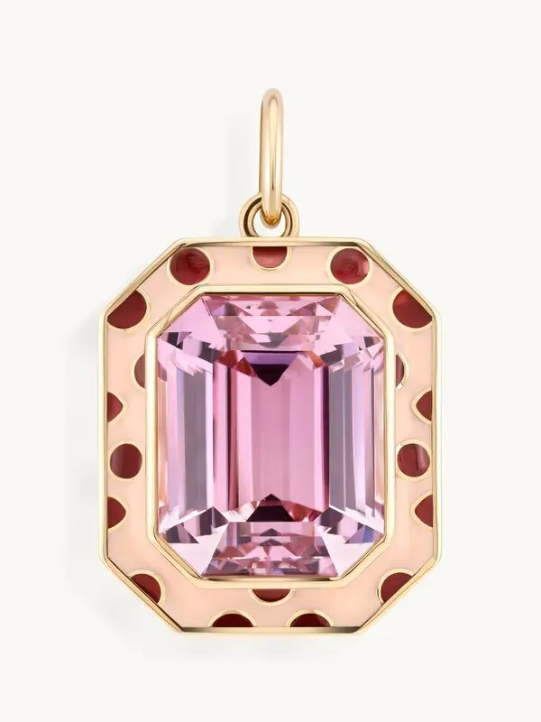 HOUSE JANOLO The Kunzite Orchid Pendant - Pink Multi