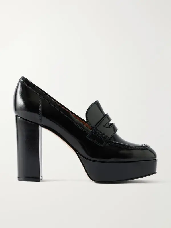 GIANVITO ROSSI Hadden 70 Patent-leather Platform Pumps - Black