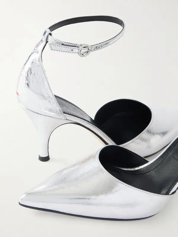 AeydĒ Cassandra 80 Textured-leather Pumps