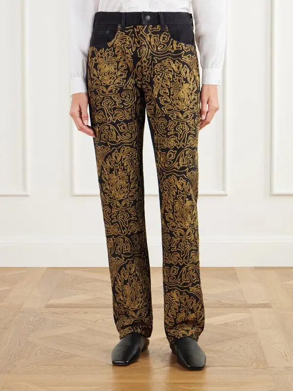 Polo Ralph Lauren Embroidered Mid-rise Straight-leg Jeans