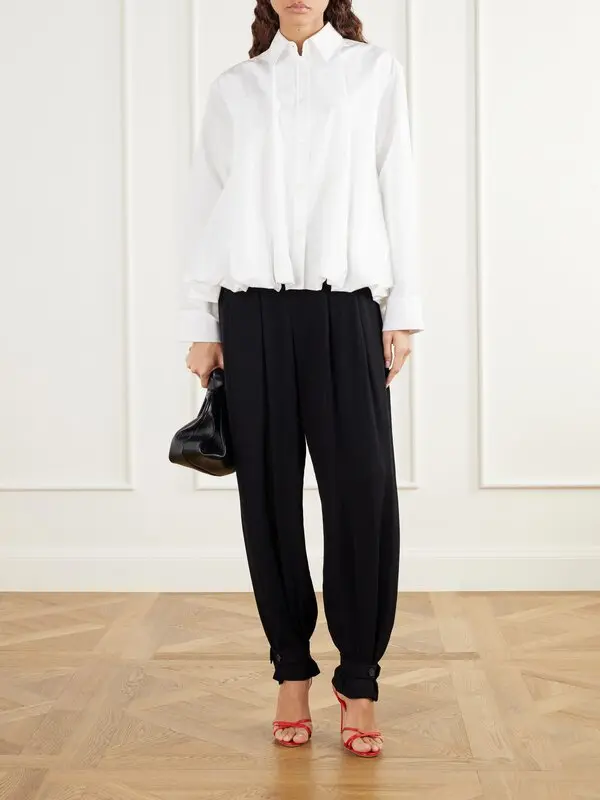 Polo Ralph Lauren Pleated Crepe Tapered Pants