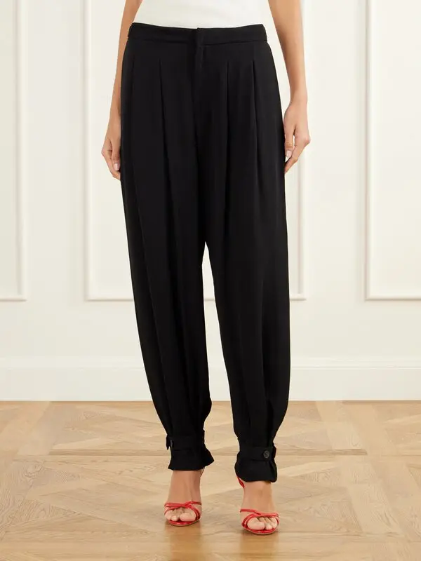 Polo Ralph Lauren Pleated Crepe Tapered Pants