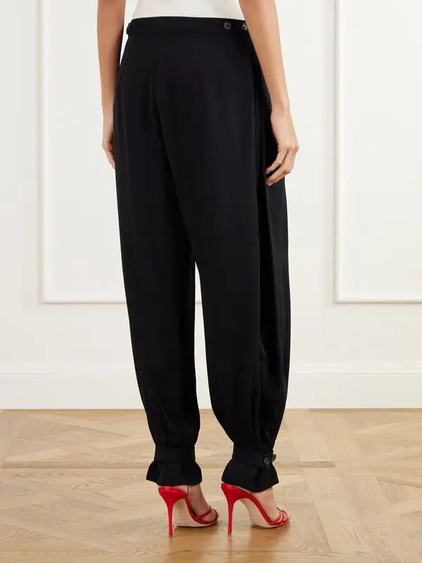Polo Ralph Lauren Pleated Crepe Tapered Pants