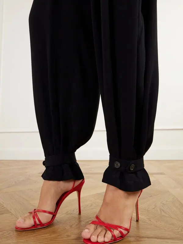 Polo Ralph Lauren Pleated Crepe Tapered Pants