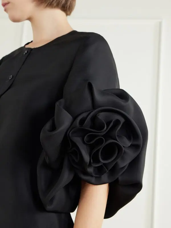Carolina Herrera Ruffled Silk-satin Blouse