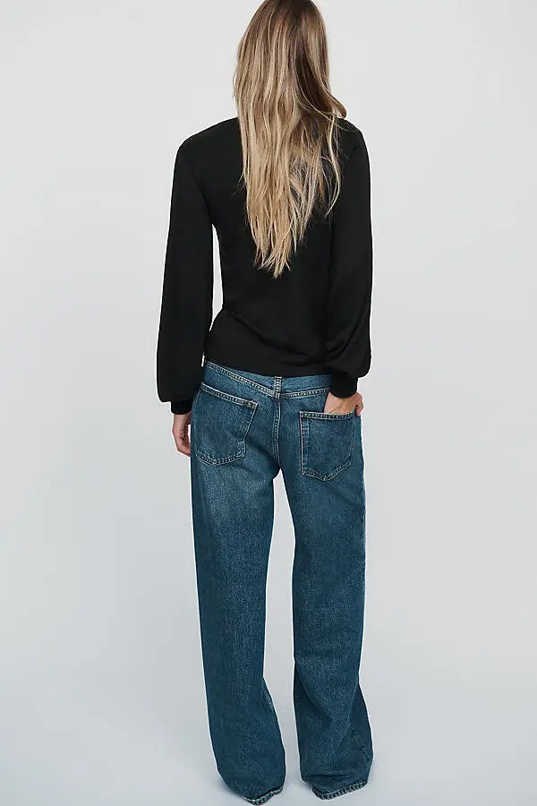 NATION LOS ANGELES Erica Cotton Blend Asymmetric Top