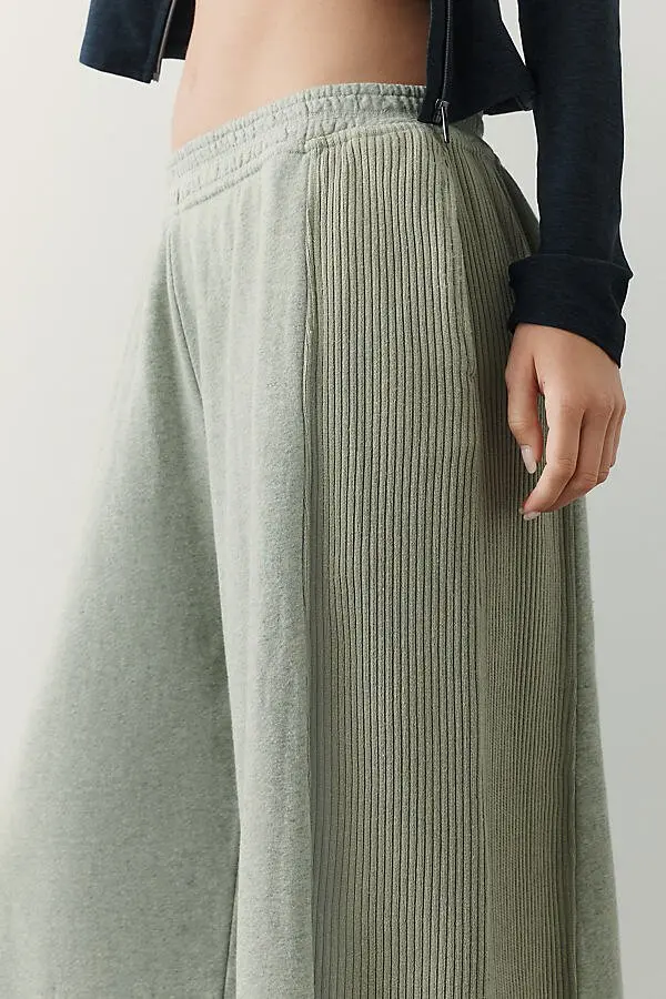 Daily Practice Mixed It Up 100% Cotton High Rise Wide Leg Pants