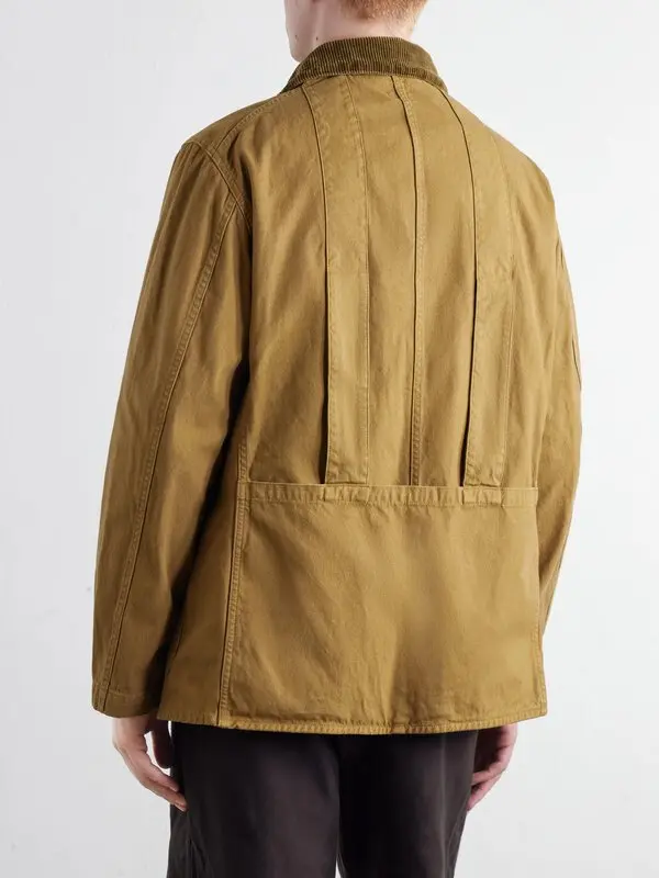 ORSLOW Corduroy-trimmed Cotton-canvas Jacket