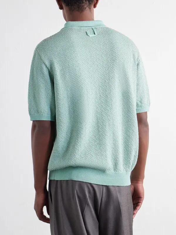 Jacquemus Miami Jacquard-knit Cotton Polo Shirt