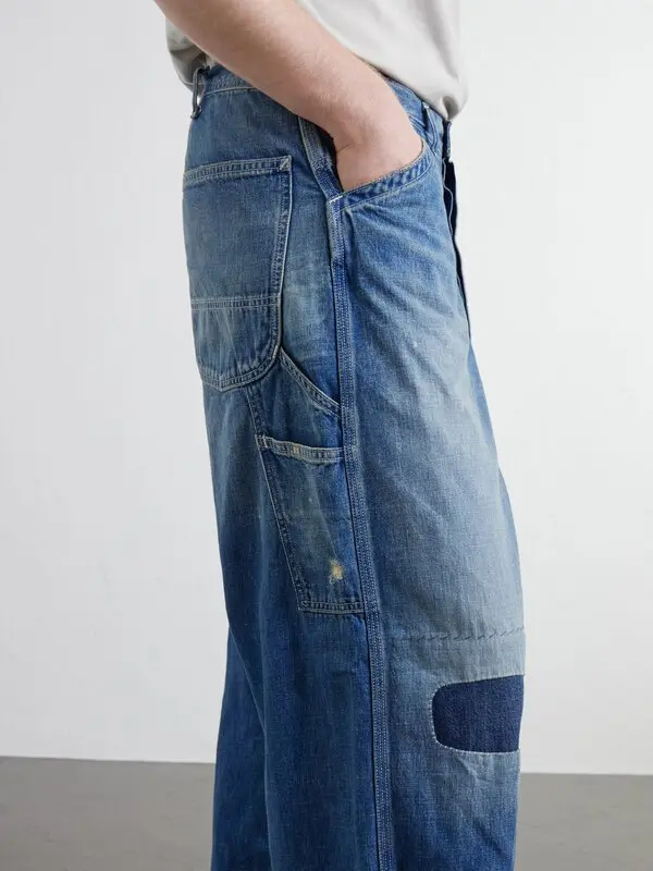 ORSLOW Straight-leg Distressed Jeans