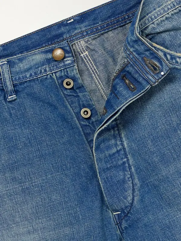 ORSLOW Straight-leg Distressed Jeans