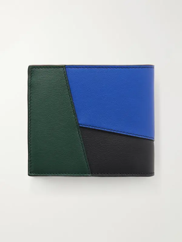 Loewe Puzzle Edge Anagram-embossed Colour-block Leather Bifold Wallet