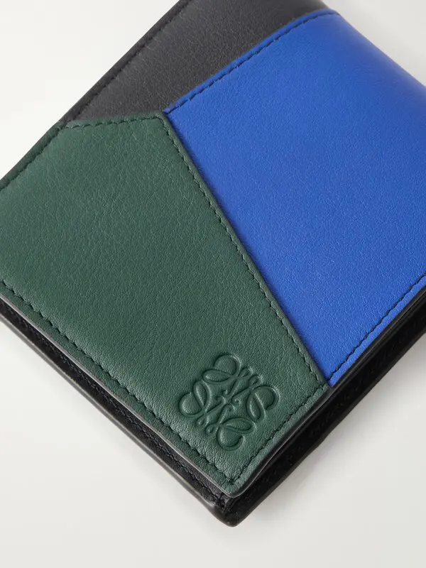 Loewe Puzzle Edge Anagram-embossed Colour-block Leather Bifold Wallet