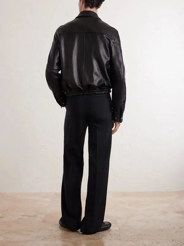 Versace Medusa-embellished Leather Blouson Jacket