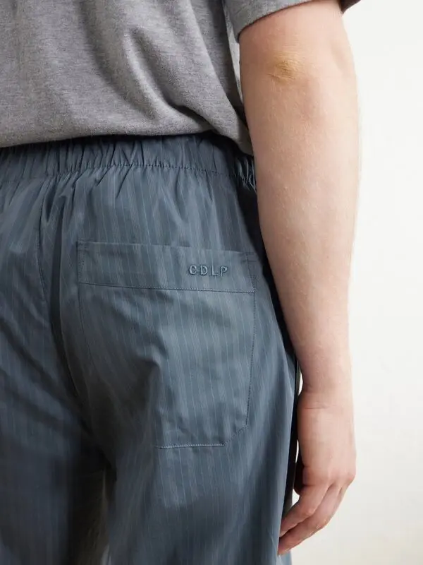 CDLP Straight-leg Striped Organic Cotton Pyjama Trousers