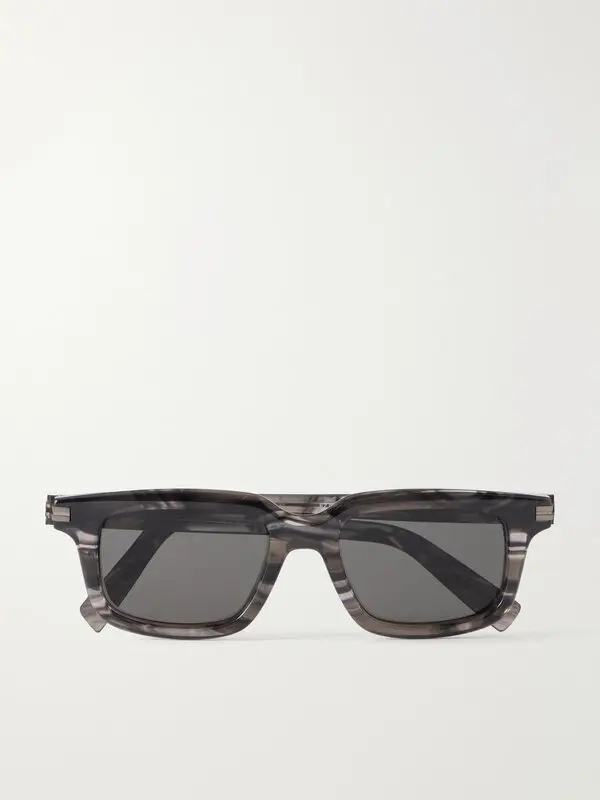 Zegna Square-frame Acetate Sunglasses - Black