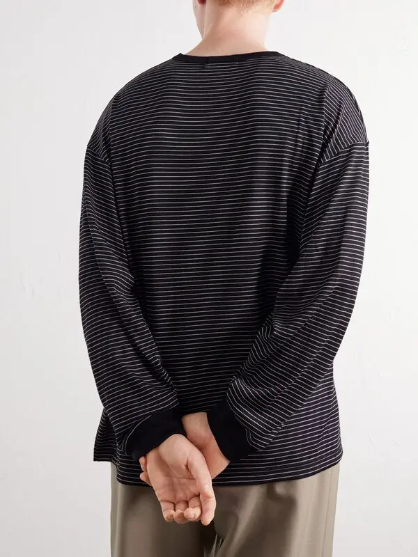 GRAPHPAPER Striped Wool-jersey T-shirt