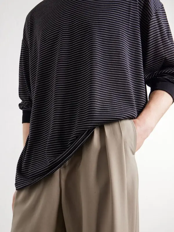 GRAPHPAPER Striped Wool-jersey T-shirt
