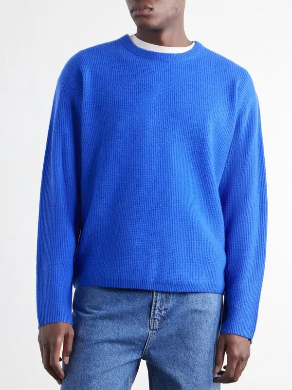 FRAME Waffle-knit Wool And Cashmere-blend Sweater