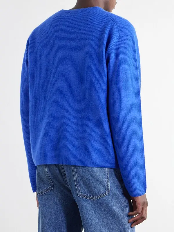 FRAME Waffle-knit Wool And Cashmere-blend Sweater