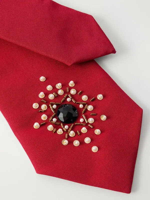 BODE Luminaire 8cm Embellished Cotton-twill Tie